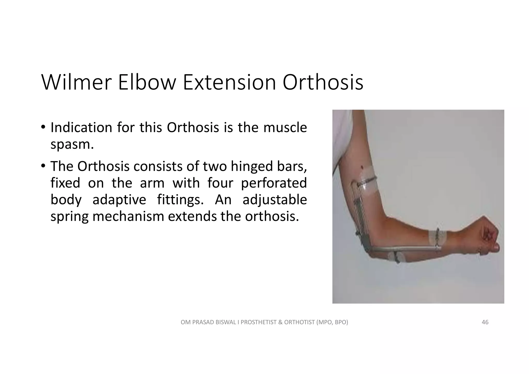Orthoses for shoulder, elbow and forearm | PDF