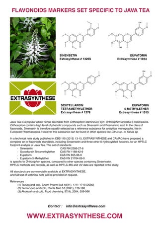 Orthosiphon Specific Markers | PDF