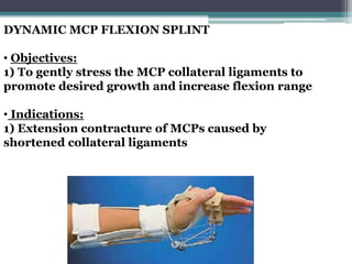 Orthosis of hand ppt | PPTX