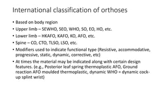 Introduction to Orthosis.pptx | Death, Injury, or Military Conflict ...