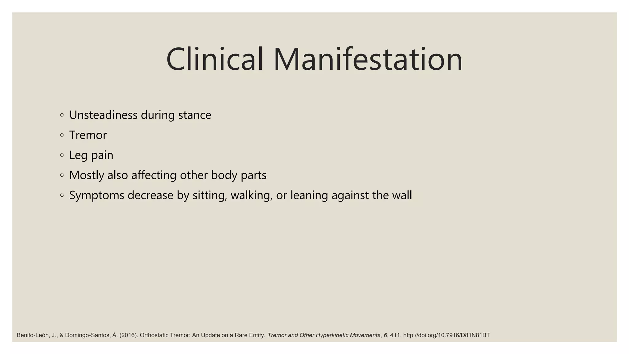 Orthostatic Tremor | PPTX
