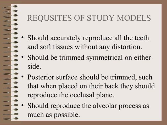 Ortho study model analysis | PPT | Dental Health | Diseases and Conditions