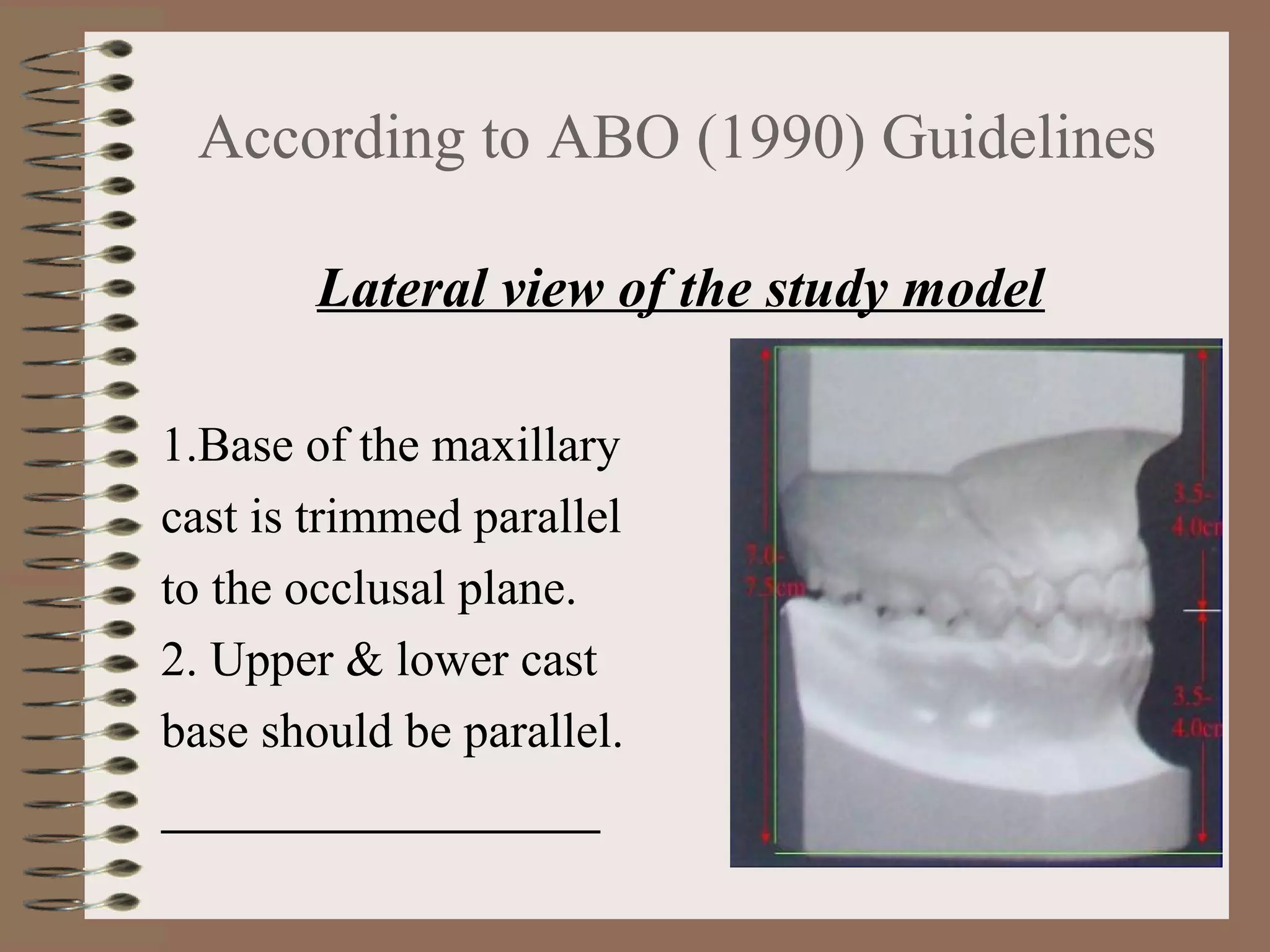 Orthodontic Study Model Analysis | PPT
