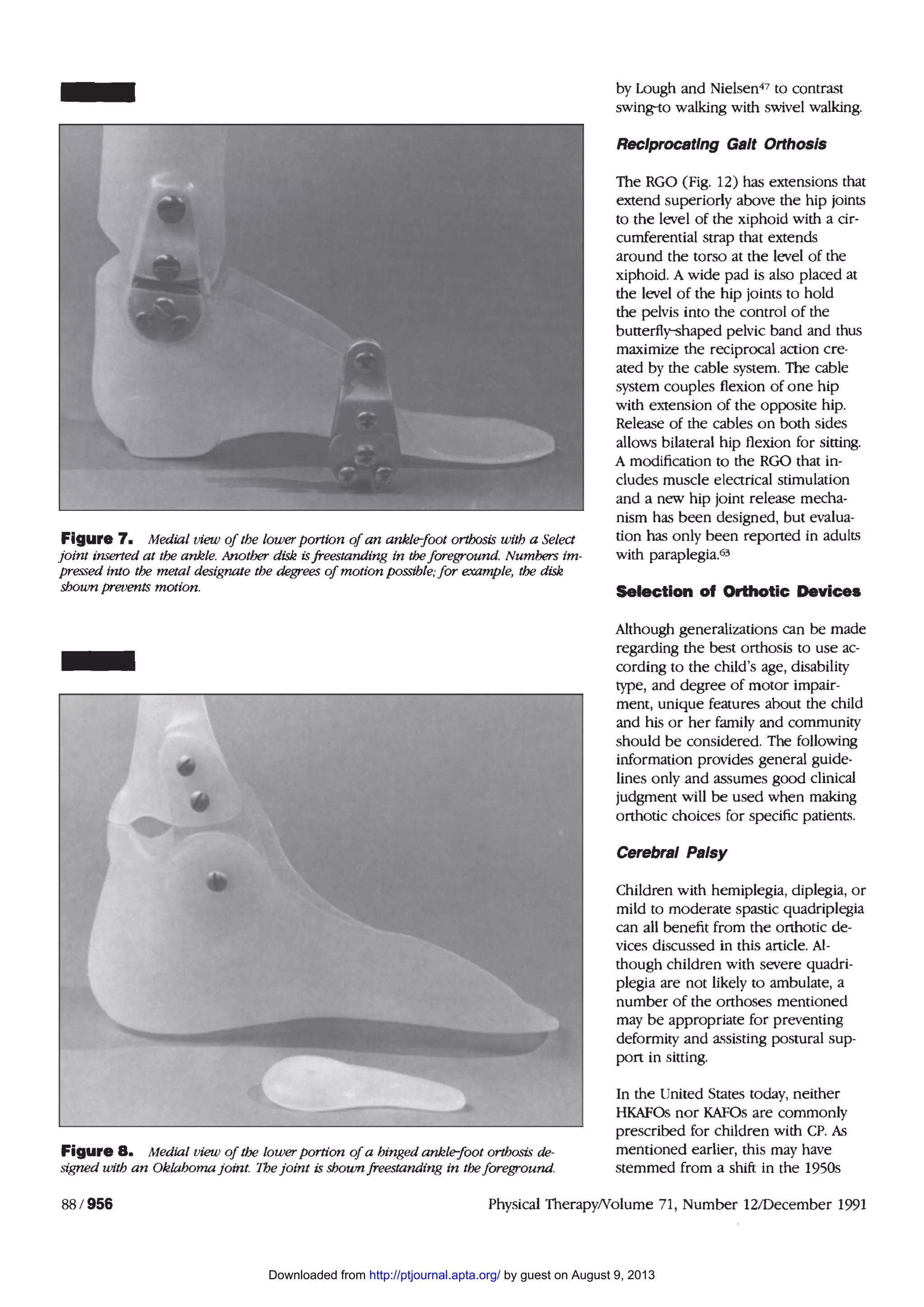 Orthotic devices for atnbulation children | PDF