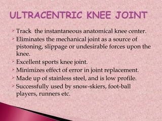 Orthotic knee joints - AIIPMR notes ( SYBPO ) | PPT