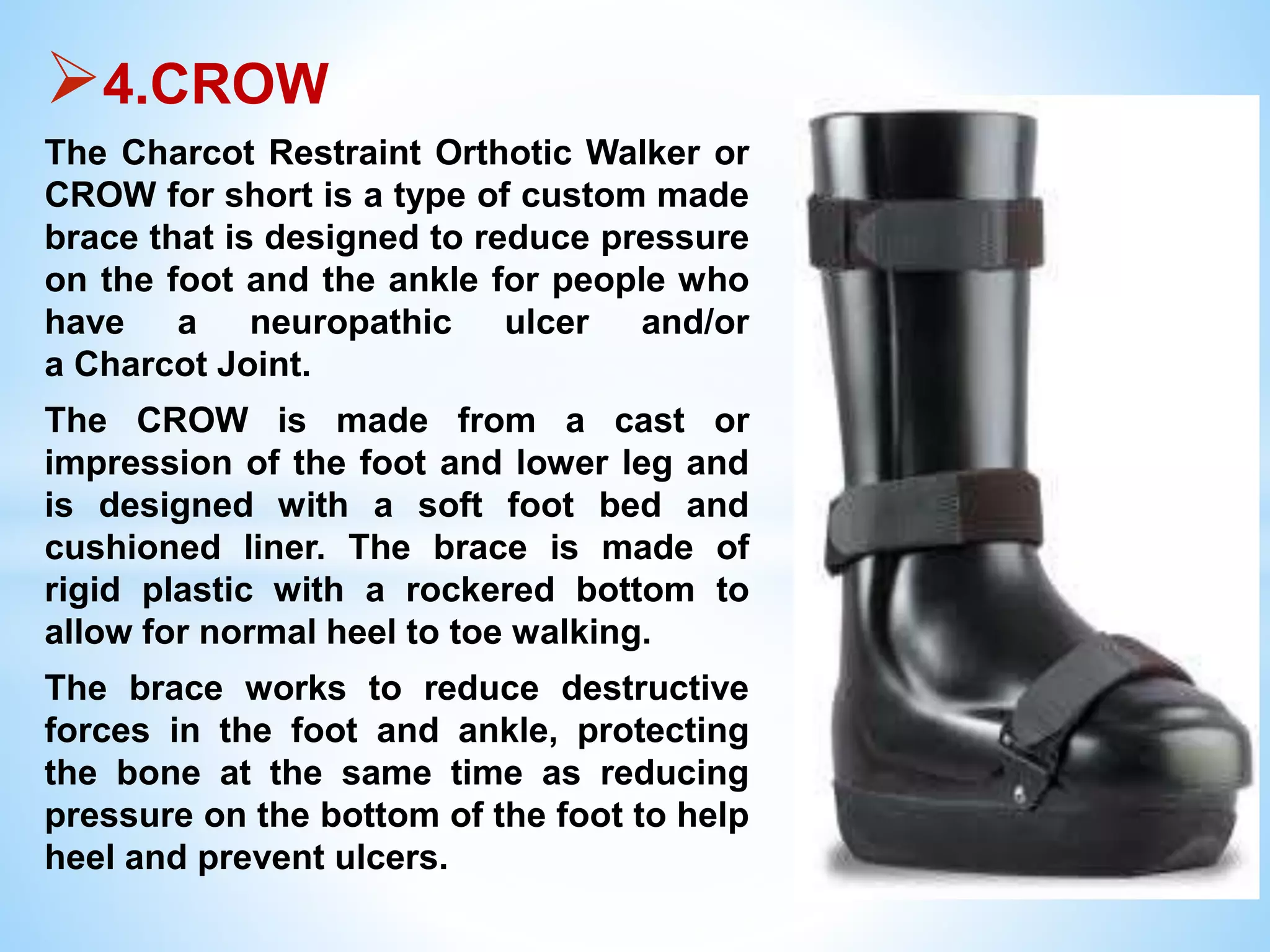 Orthotic management of diabetes mellitus foot | PPTX