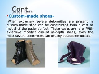 Orthotic management of diabetes mellitus foot | PPTX