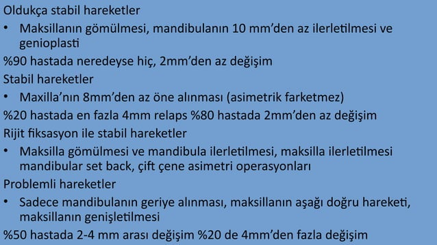 Ortognatik cerrahi sonrası relaps nedenleri | PPT