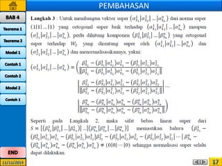Ortogonalisasi super gram schmidt pada aljabar linear super (super ...