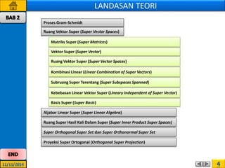 Ortogonalisasi super gram schmidt pada aljabar linear super (super ...