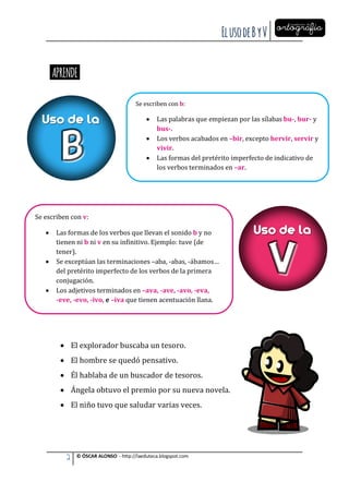 Ortografía uso de b y v | PDF