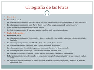 Ortografía de las letras | ODP