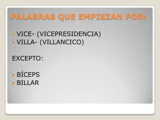 Ortografía reglas de la v | PPSX