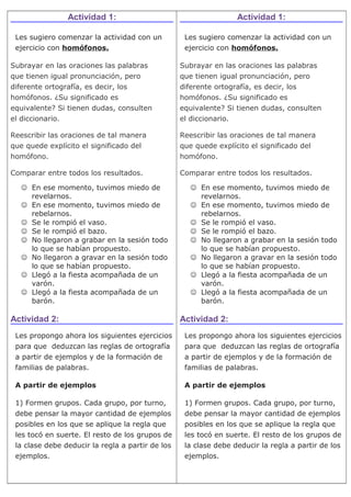 Ortografía uso de v y b | DOC