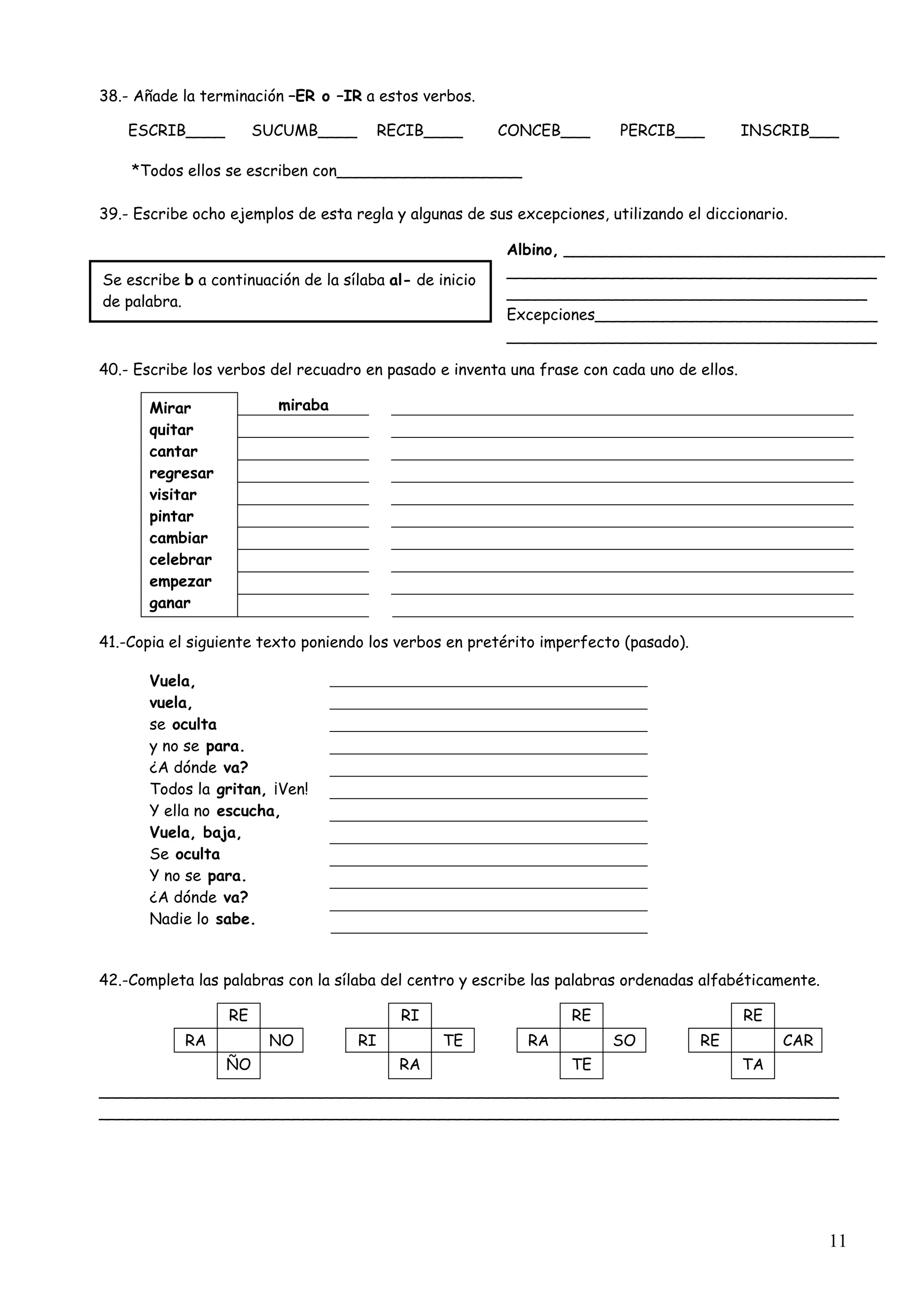 Ortografía de la b-y-v | PDF