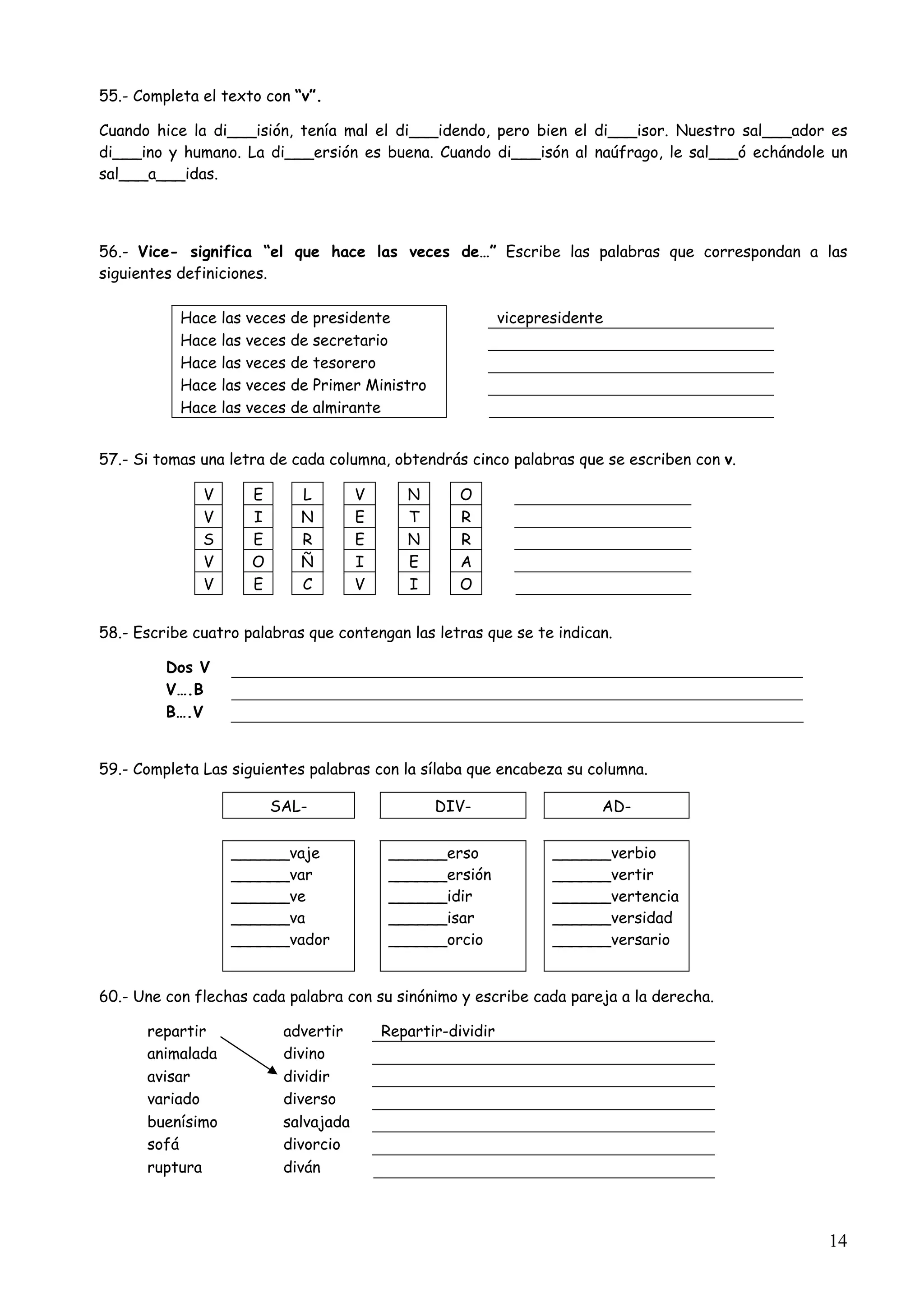 Ortografía de la b-y-v | PDF