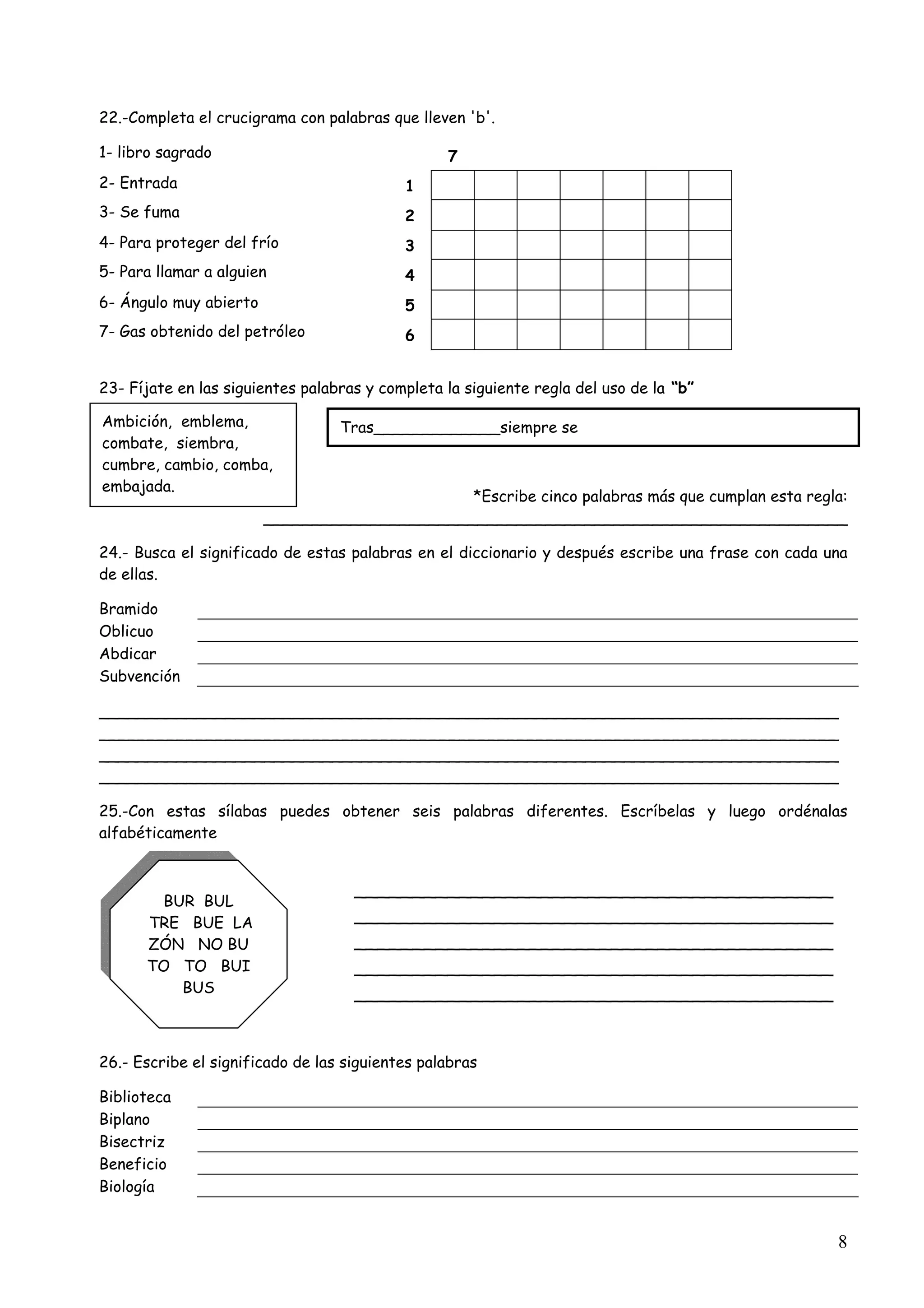 Ortografía de la b-y-v | PDF