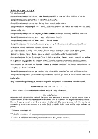 Ortografía de la b-y-v | PDF