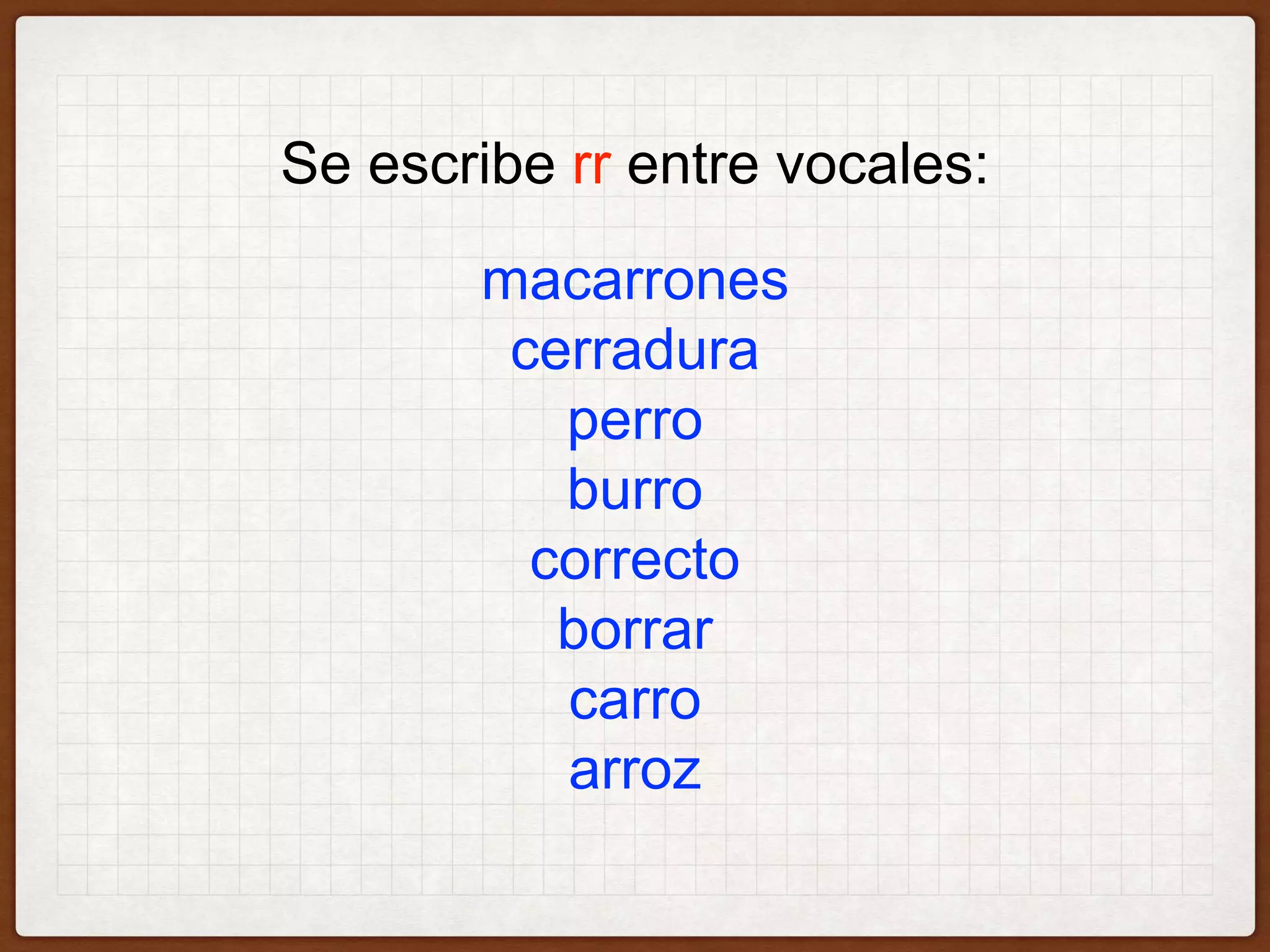 Palabras con r y rr | PPTX