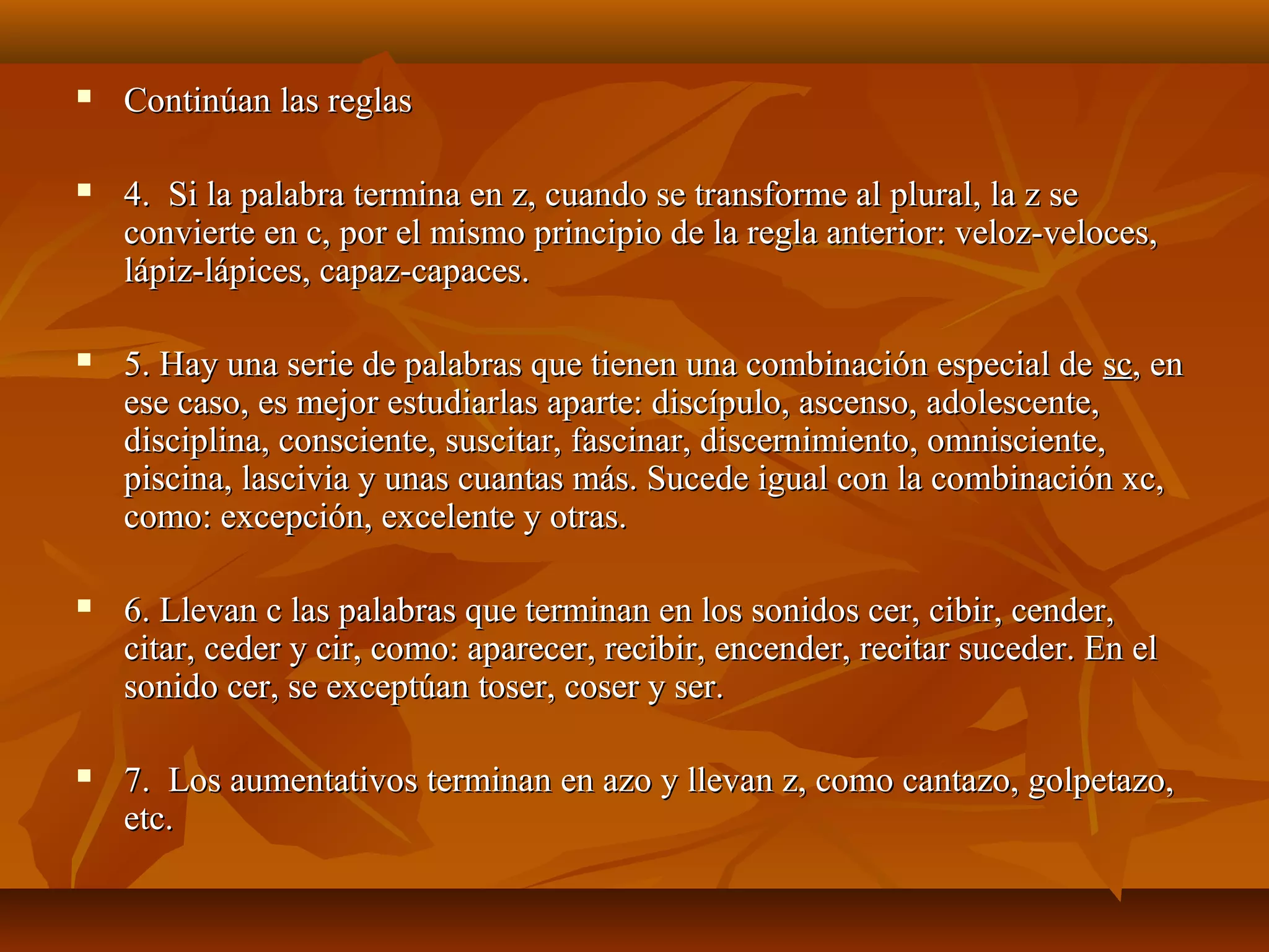 Ortografia el uso las letras c,s y z | PPT