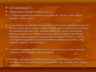 Ortografia el uso las letras c,s y z | PPT