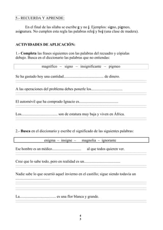 Ortografia grado 4 | DOC