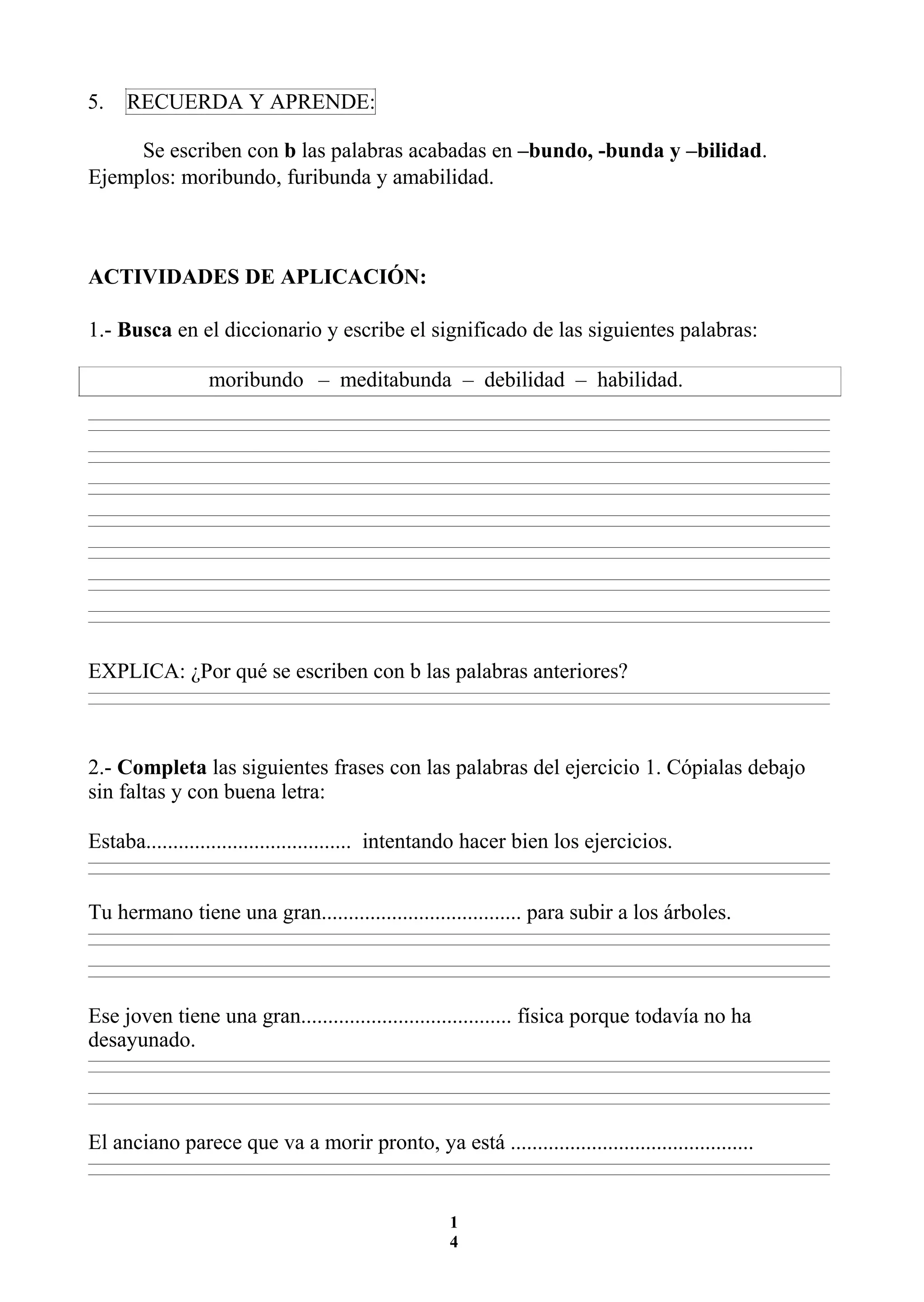 Ortografia grado 5 | DOC
