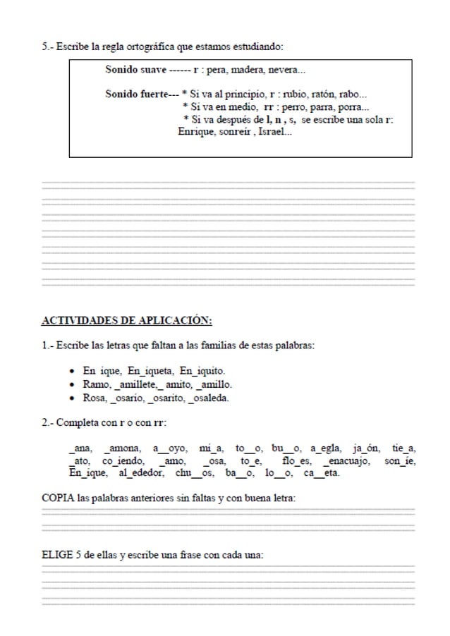 Ortografia r rr | DOCX