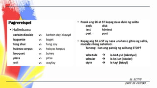 ORTOGRAPIYANG FILIPINO ni Bb. Kimberly E. Betito | PPT