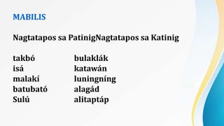 Ortograpiyang Aralin sa Filipino mga aralin | PPTX