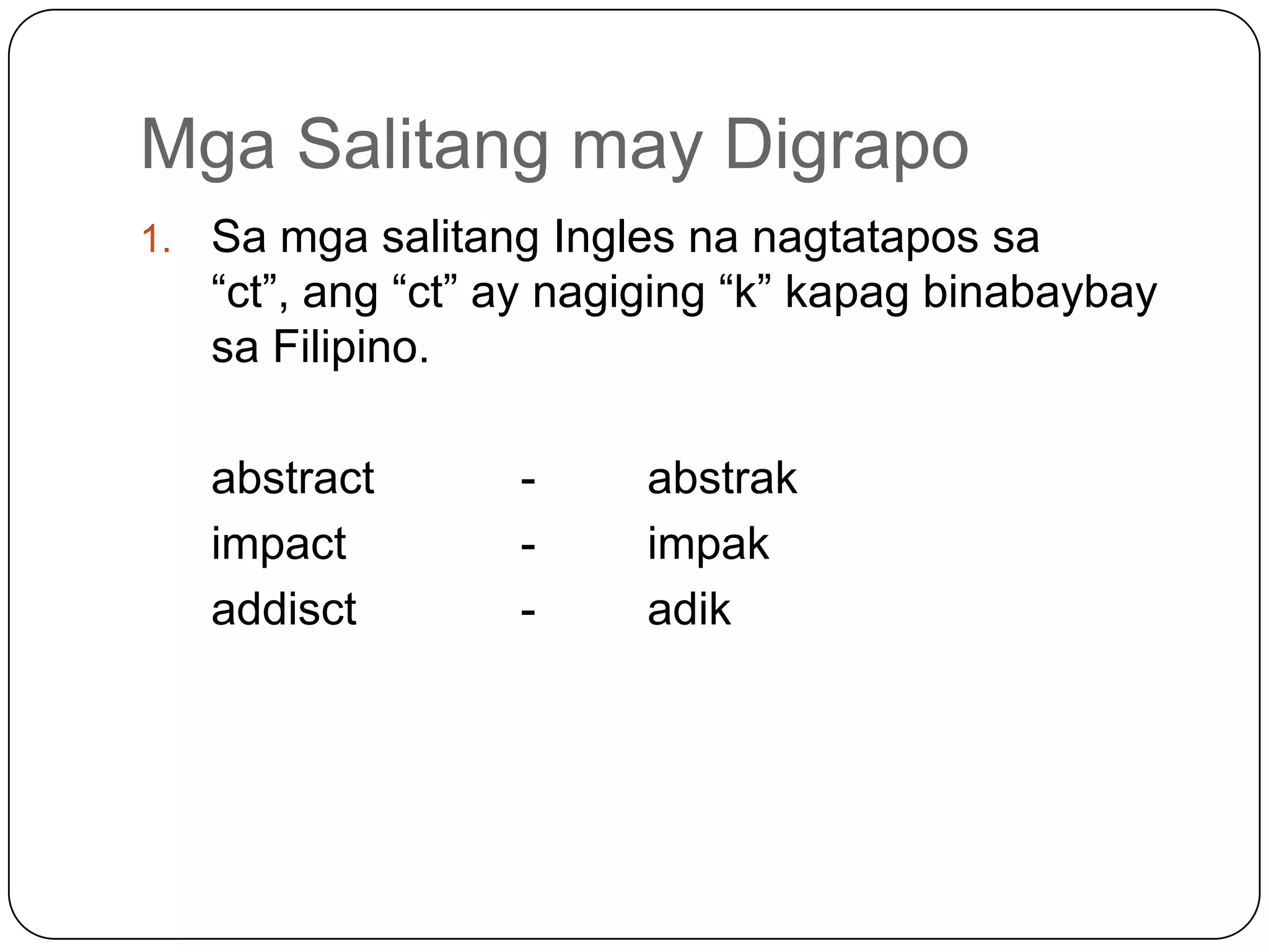 Ortograpiyang pilipino | PPTX