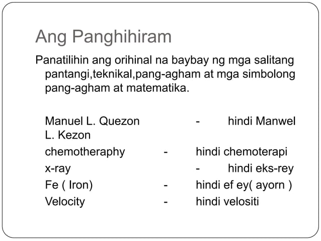 Ortograpiyang pilipino | PPTX