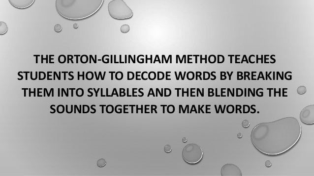 Orton Gillingham Tutoring | PPTX | Special Education | Education