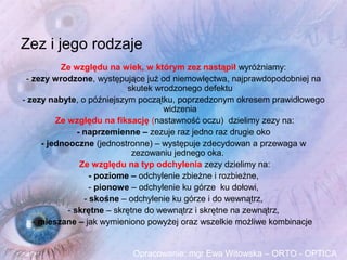 Ortoptyka zastosowanie i znaczenie profesji | PPT