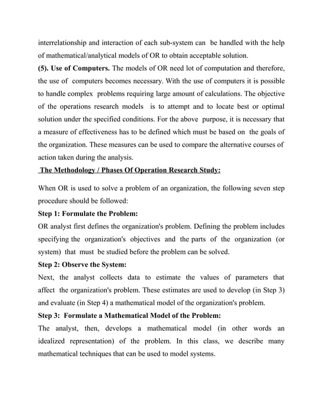 BASIC CONCEPTS OF OPERATIONS RESEARCH | PDF | Computer Software and ...