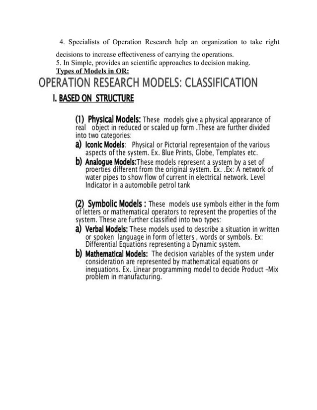 BASIC CONCEPTS OF OPERATIONS RESEARCH | PDF | Computer Software and ...