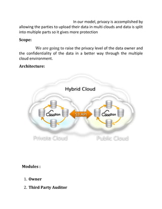 IEEE 2014 JAVA CLOUD COMPUTING PROJECTS Oruta privacy preserving public auditing for shared data ...