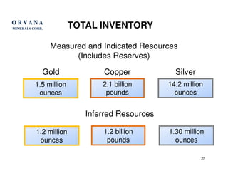 Orvana apr13presentation | PPT