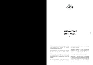 ORVI Innovative Surfaces Catalogue | PDF