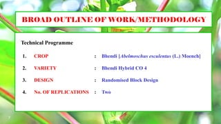 ORW BHENDI outline of research work powerpoint | PPTX