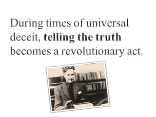 A few fine quotes from George Orwell | PPTX