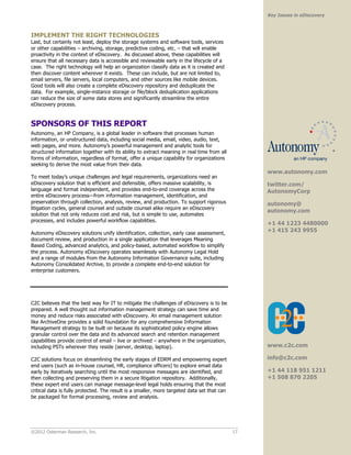 Key Issues in eDiscovery | PDF | Computing | Technology & Computing