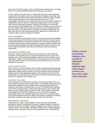 Best Practices for Managing Archive Migrations | PDF