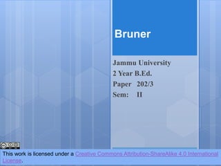 Bruner: Introduction | PPTX | Education