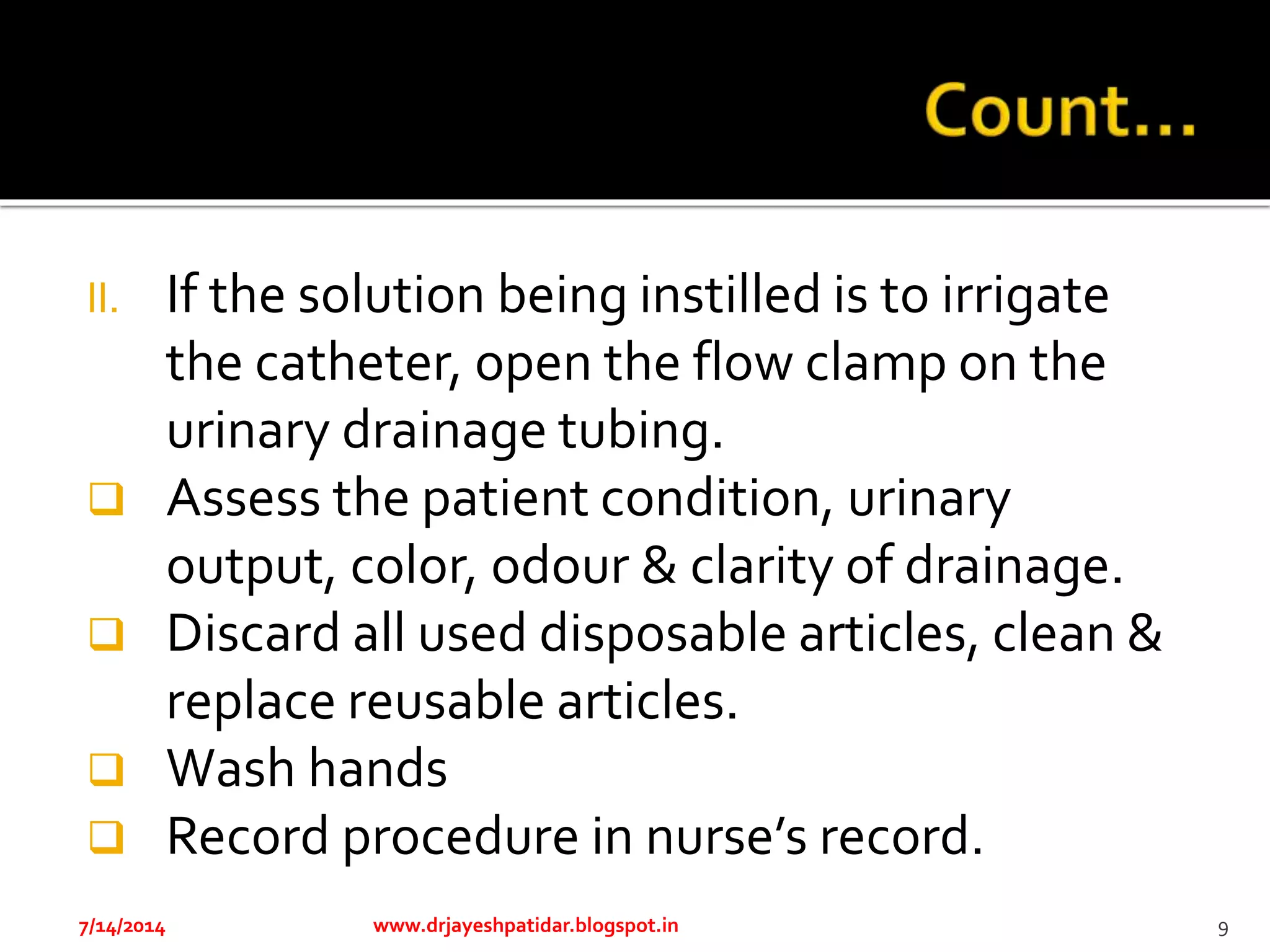 Ppt bladder irrigation | PPSX