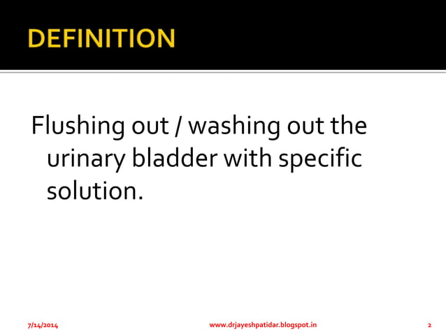 Ppt bladder irrigation | PPSX