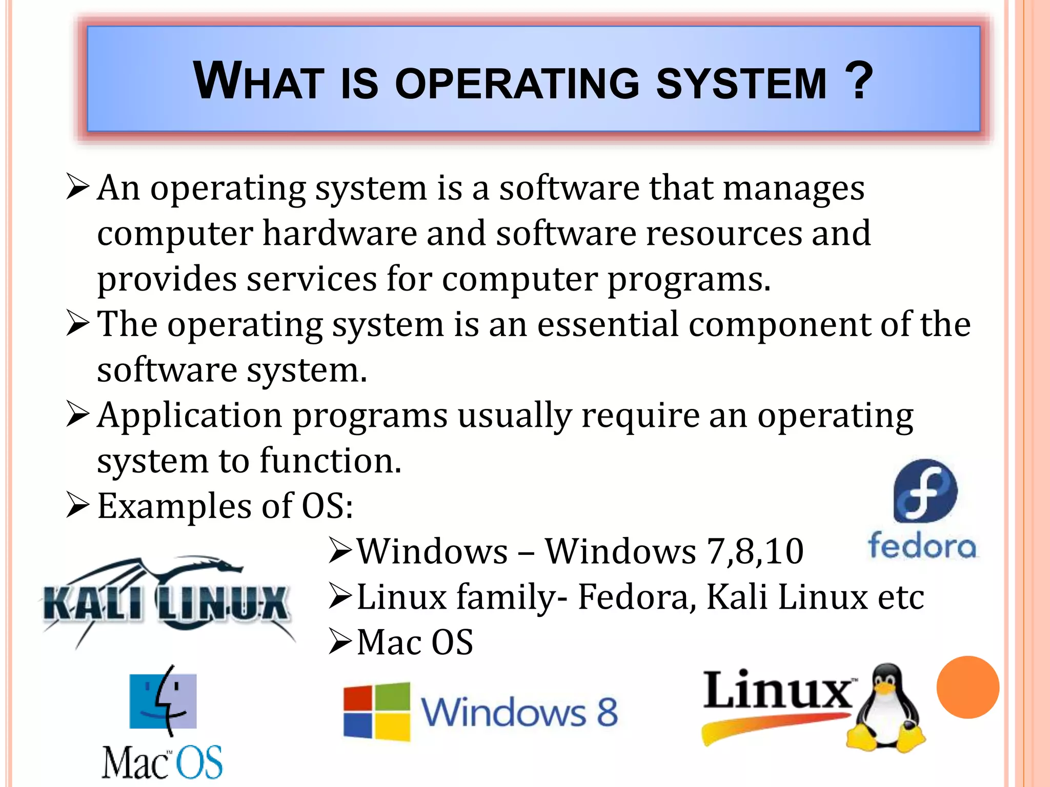 LATEST WINDOWS OPERATING SYSTEM | PPTX | Operating Systems | Computer ...