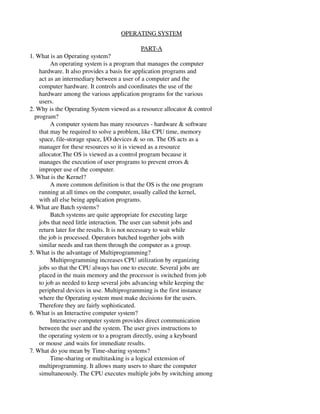 Operating System | PDF | Operating Systems | Computer Software and ...