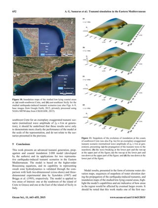 Simulation of tsunami generation, propagation and coastal inundation in the Eastern ...