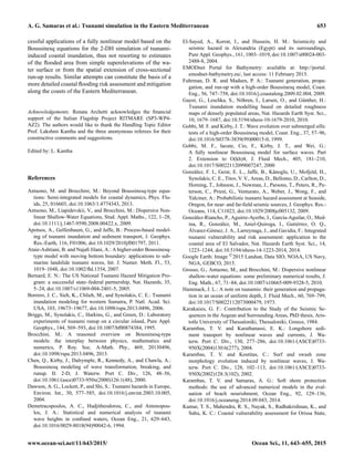 Simulation of tsunami generation, propagation and coastal inundation in the Eastern ...
